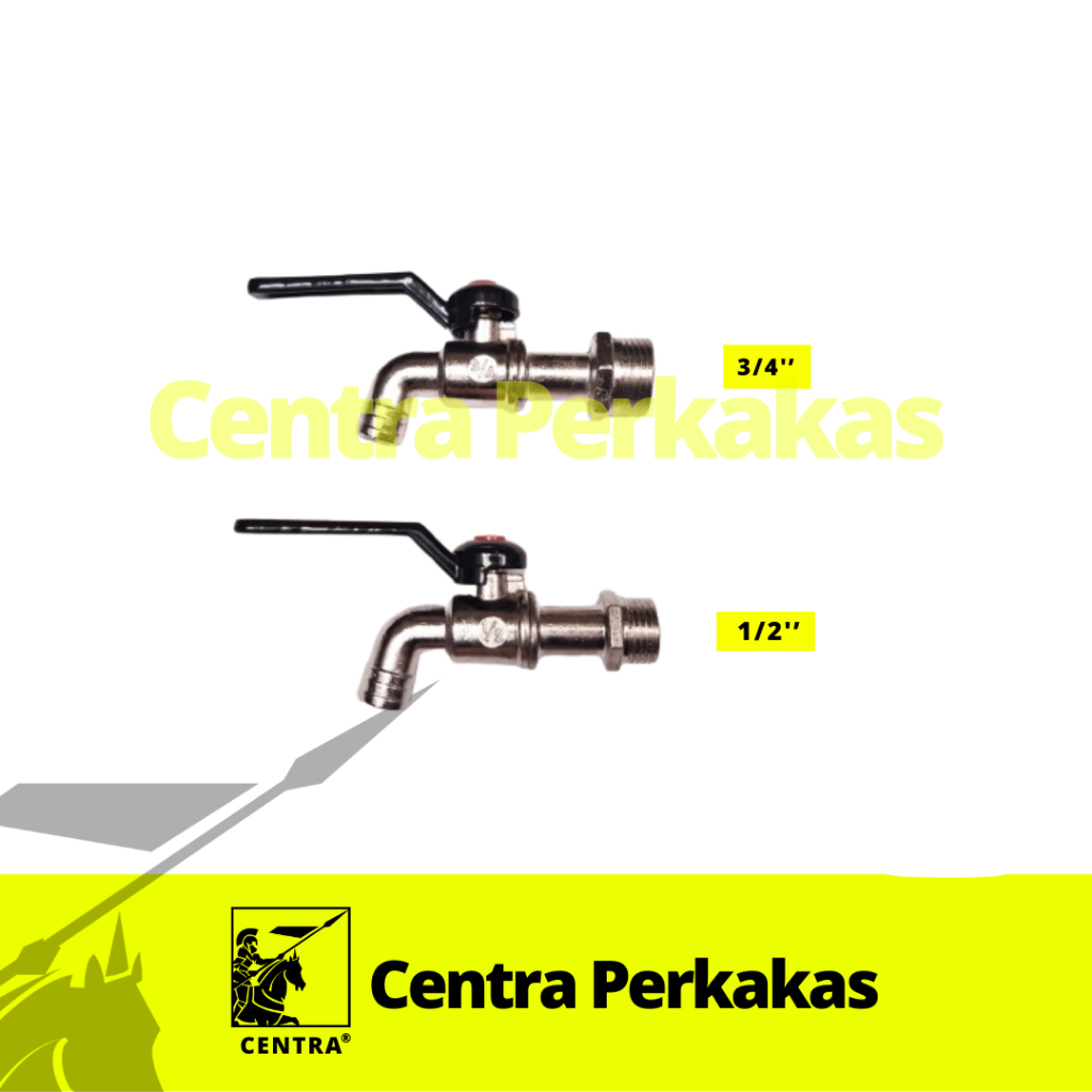 Jual Kran Besi Gangang Hitam Kran Tembok 1/2'' dan 3/4'' | Shopee Indonesia