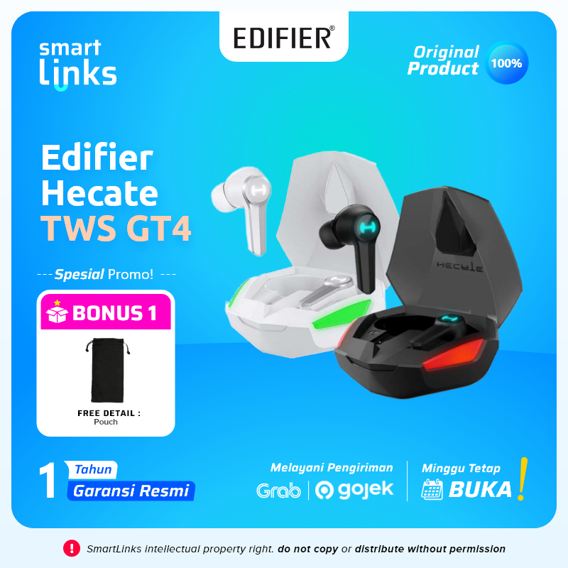 Jual HECATE by EDIFIER GT4 True Wireless Gaming Earphone | Shopee Indonesia