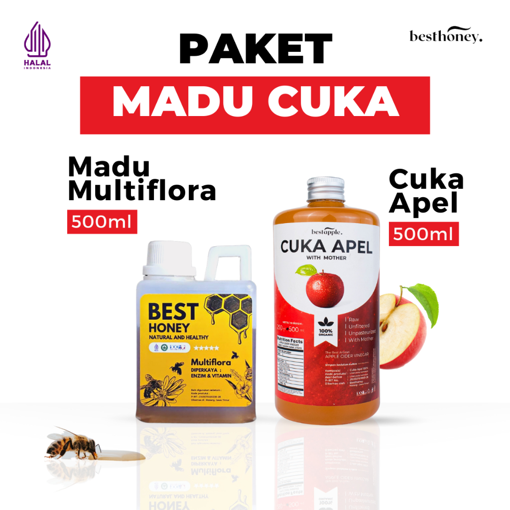 Jual Besthoney Paket Bundling Diet Sehat Paket Bundling Cuka Apel 500 ...