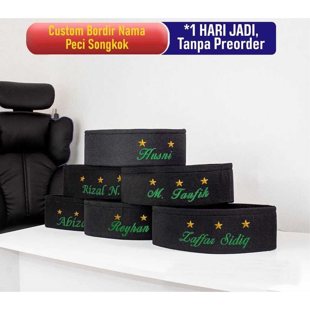 Jual PECI NAMA SONGKOK NAMA KOPIAH NAMA BORDIR NAMA KOPYAH NAMA CUSTOM ...