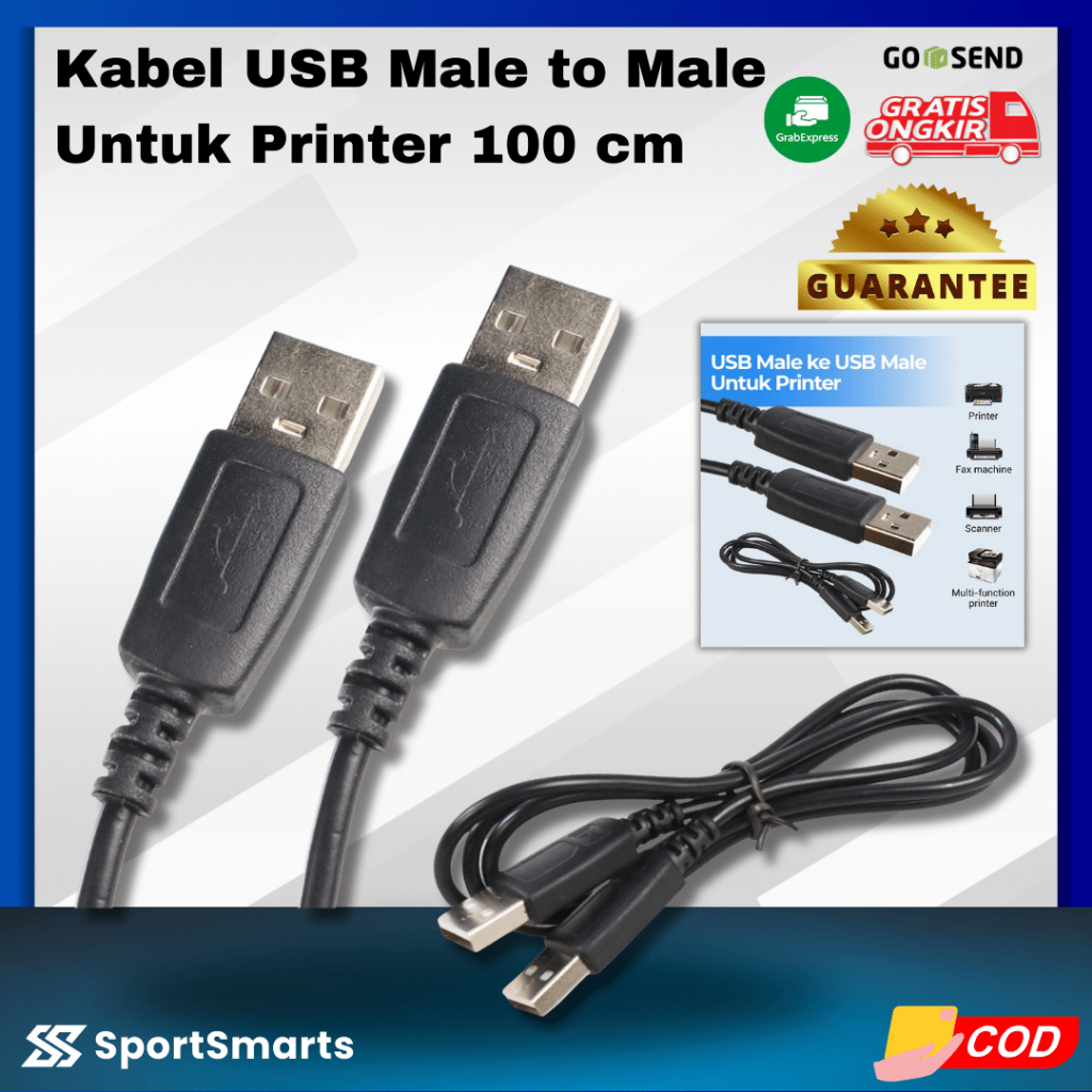 Jual Kabel USB Male ke USB Male / USB to USB - Untuk Printer 100 cm ...