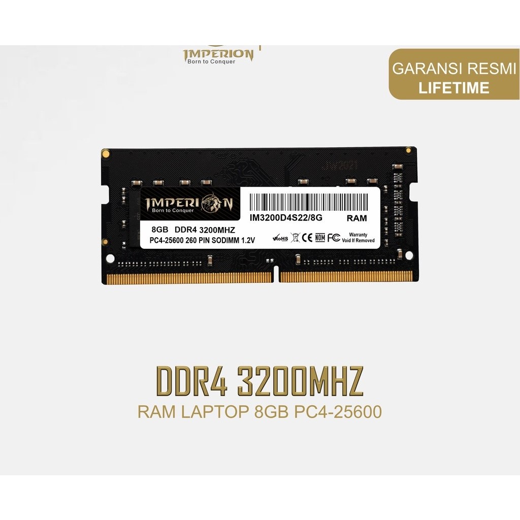 Jual ram imperion ddr4 8gb 3200 mhz pc25600 ram laptop sodimm (118 ...