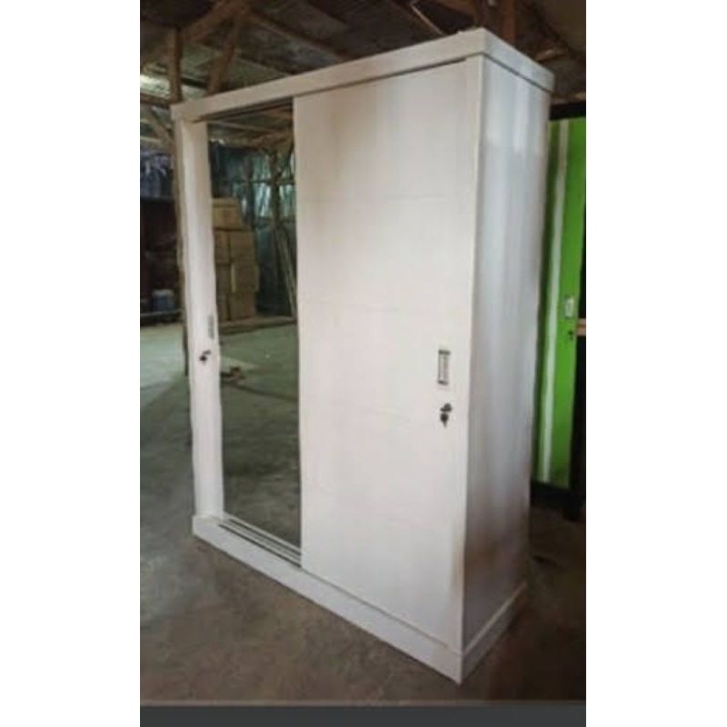 Jual Gratis Ongkir Kota Bandung LEMARI PAKAIAN 2 PINTU SLIDING CERMIN ...