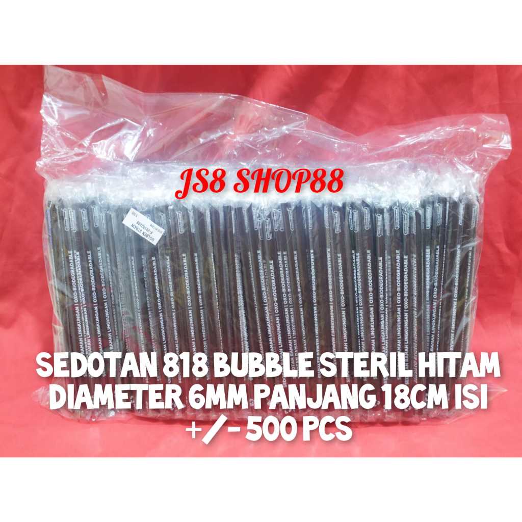 Jual SEDOTAN BUBBLE BOBA KOPI TEH STERIL 818 Diameter 8MM PANJANG 18cm ISI 500 PCS GOLDENSTRAW ...