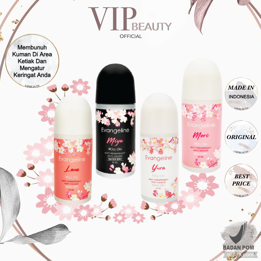 Jual EVANGELINE Deodorant Roll On Anti Perspirant 50ml | Shopee Indonesia