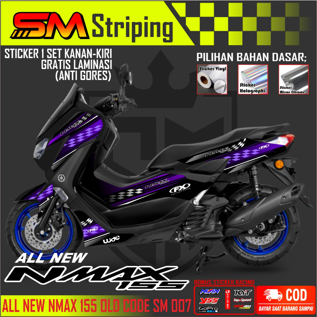 Jual STIKER STRIPING NMAX 155 NEW STICKER SEMI FULL BODY VARIASI DESAIN ...