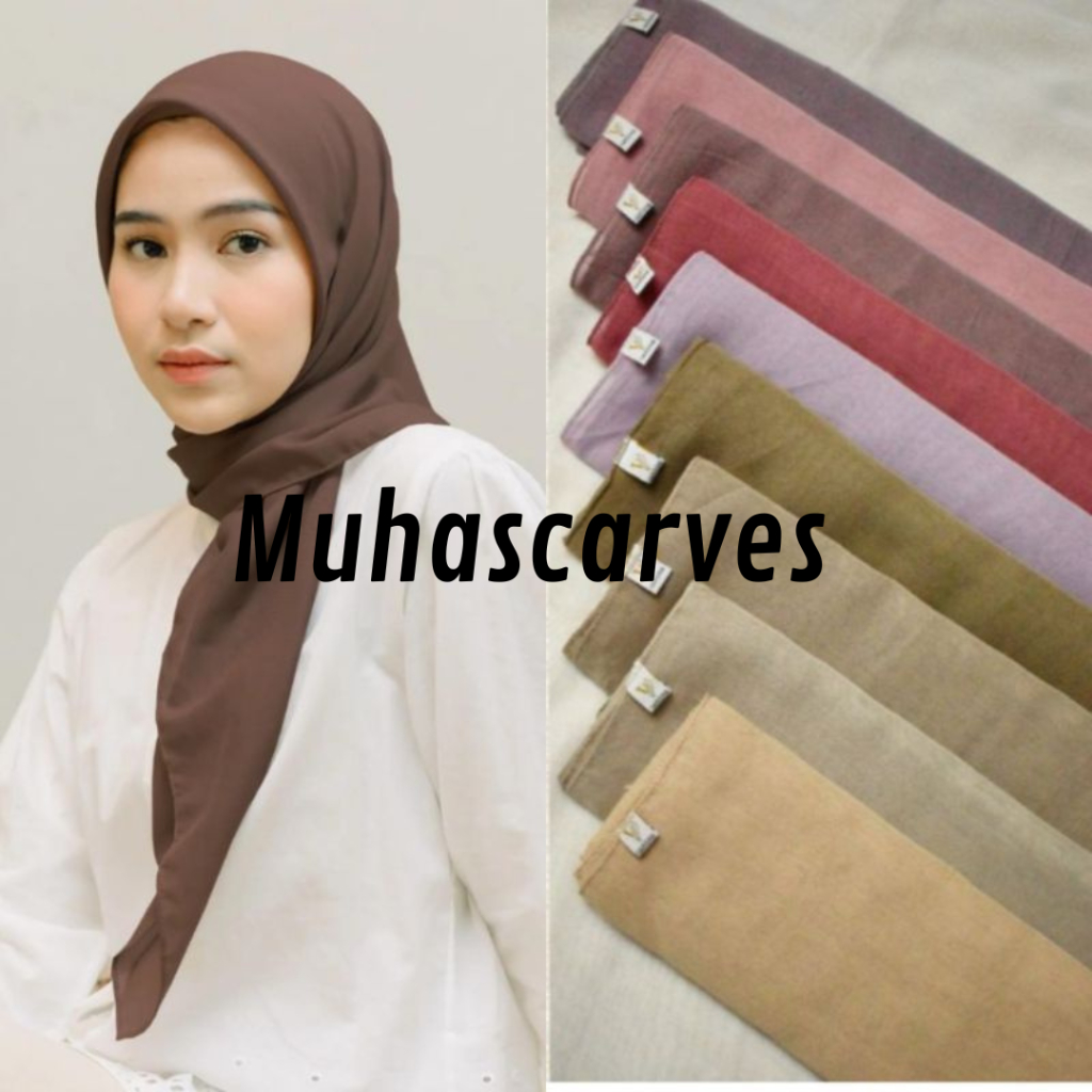 Jual Hijab Segi Empat Paris Jadul Premium Polos Import//Segi Empat Paris Jadul//Original Varisha ...