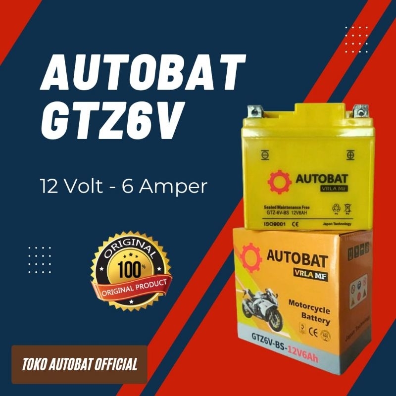 Jual AKI MOTOR VARIO 125/150, SATRIA FU, NMAX. AUTOBAT 12V6AH | Shopee Indonesia