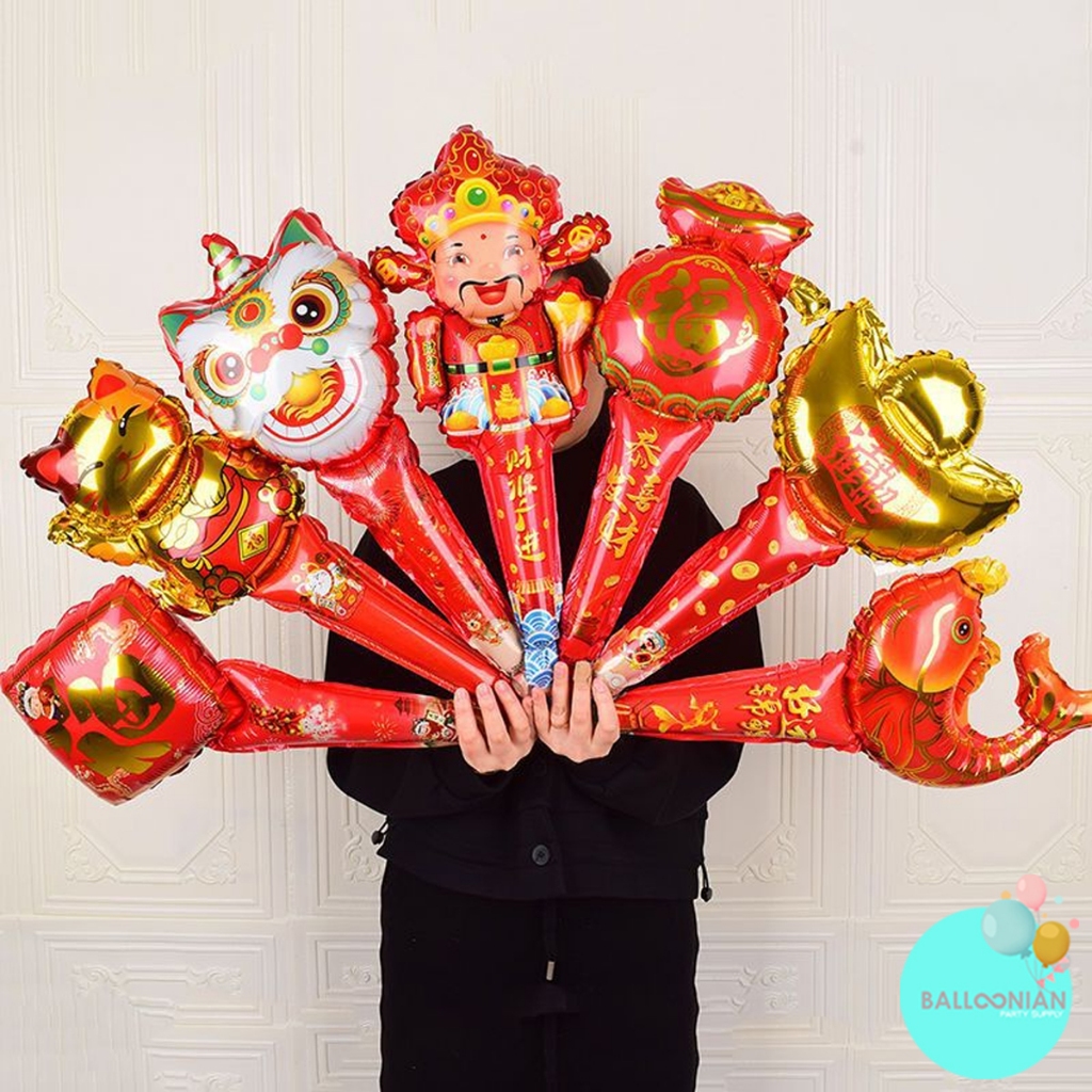 Jual Chinese New Year Handheld Balloon Foil/Balon Imlek Pegang/Balon ...