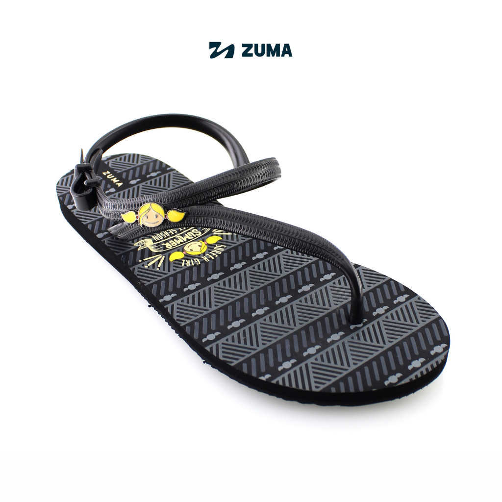 Jual Zuma Women Elsa x Surfer Girl 1 Black, Sandal Tali Belakang Sling Back Karet Wanita, Hitam ...
