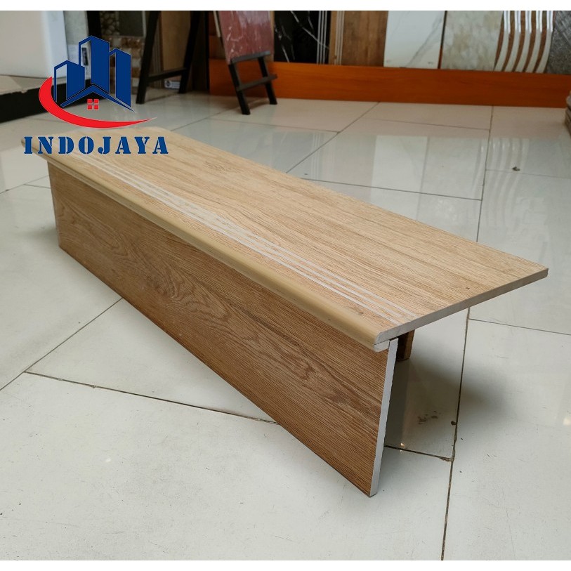 Jual list keramik tangga motif kayu double bavel 30x80 30x90 30x100 ...