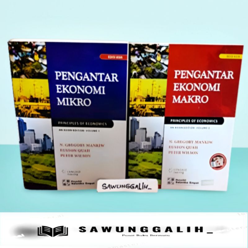 Jual Satu Paket Buku Pengantar Ekonomi Mikro & Makro Edisi Asia volume 1&2 - Gregory Mankiw ...