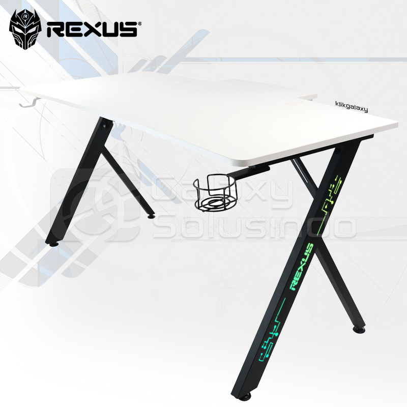 Jual Rexus GALA RGB Gaming Desk Meja Gaming - White Black | Shopee ...