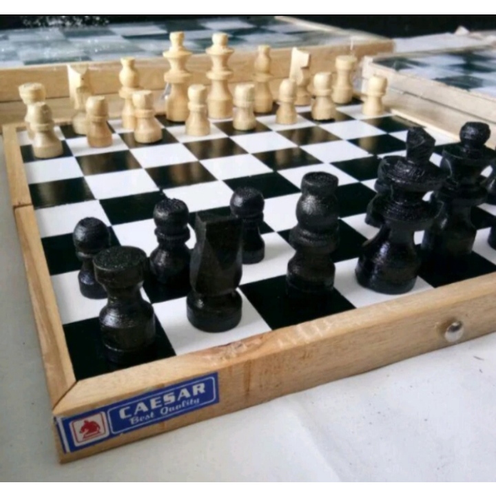 Jual Catur kayu ukuran besar papan catur skak kayu ukuran XL | Shopee ...