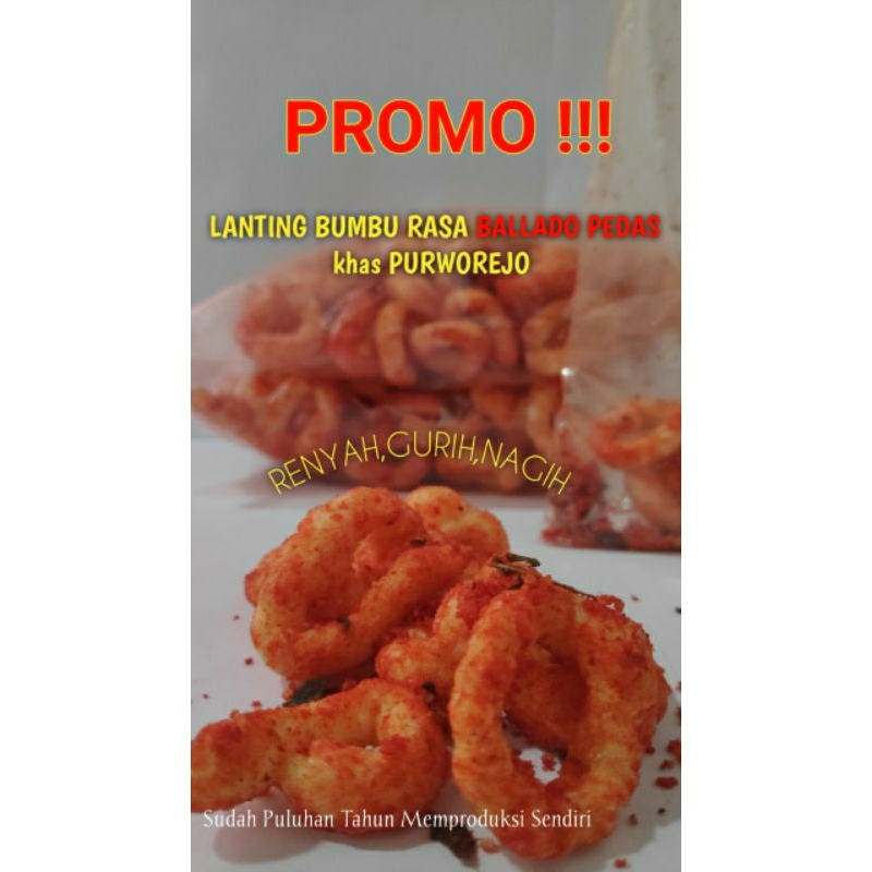 Jual SNACK LANTING GETHUK BUMBU BALLADO PEDAS||CAMILAN LANTING GETHUK ...