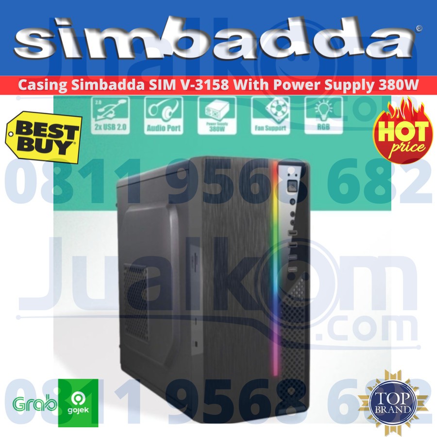 Jual Casing Simbadda SIM V-3158 With Power Supply 380W | Shopee Indonesia