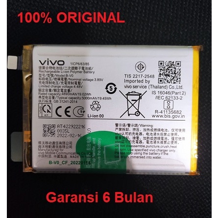Jual VIVO Battery baterai batere Vivo V19 B-G6 Original | Shopee Indonesia