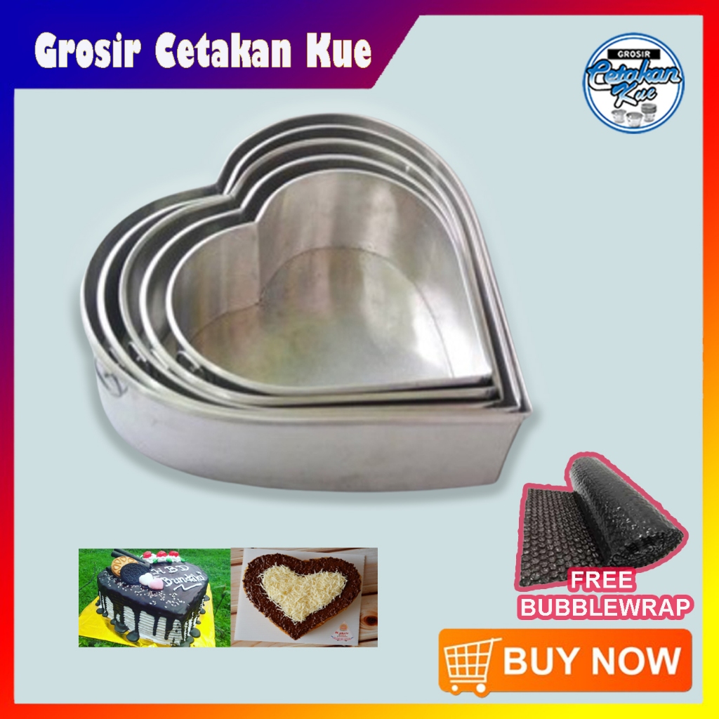 Jual PROMO HARGA UNTUK ISI 5 UKURAN - LOYANG WARU HATI / CETAKAN KUE ...