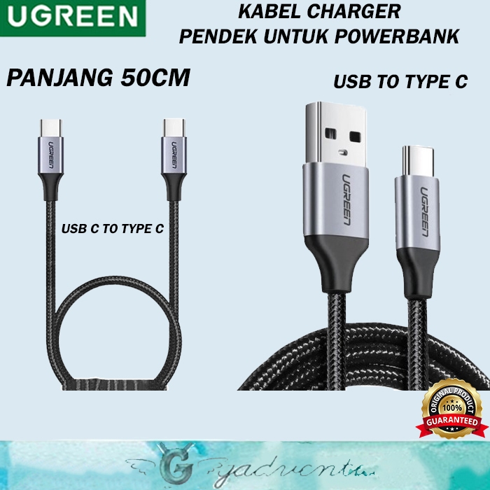 Jual UGREEN Kabel Powerbank Charger Type C to C / Usb To Type C Cable ...