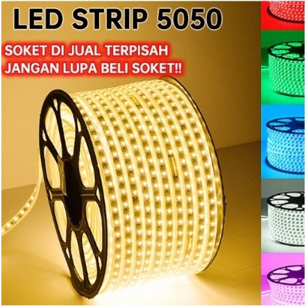 Jual Led Strip Lampu Selang Kotak SMD 5050 1 Meter / Jual Meteran BELUM TERMASUK SOKET | Shopee ...