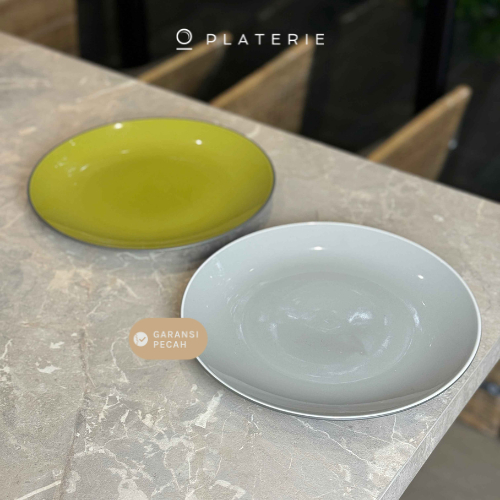 Jual PLATERIE Piring Keramik Dinner Plate 10.5 Inch / 28cm Two Tone ...