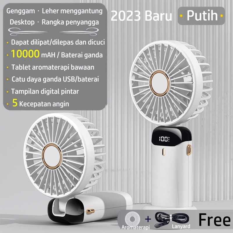 Jual Goojodoq Kipas Angin Mini 10000mAh 5-Speed Wind Kipas Genggam ...