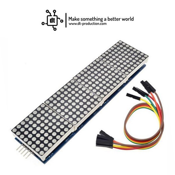 Jual LED Matrix Running Text MAX7219 32x8 4 in 1 Warna Merah | Shopee ...