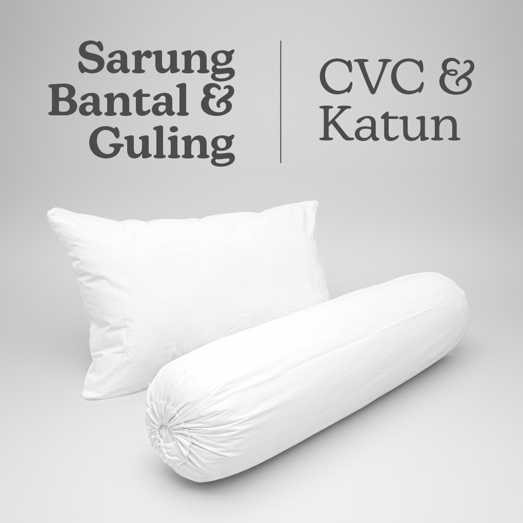 Jual Sarung Bantal Guling Putih Hotel Bahan CVC dan Katun Thread Count ...