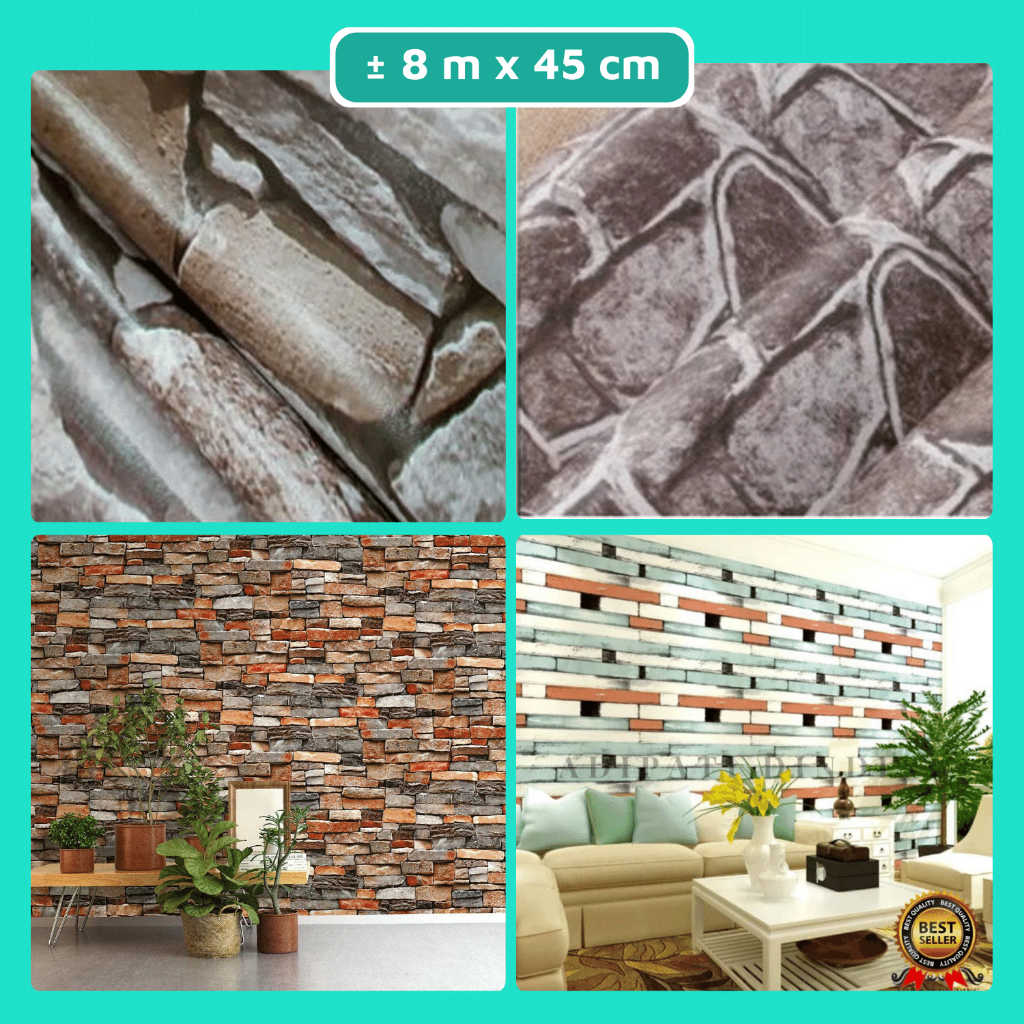 Jual Wallpaper Dinding Bata Wallpaper Batu Alam Wallpaper Dinding Batu ...