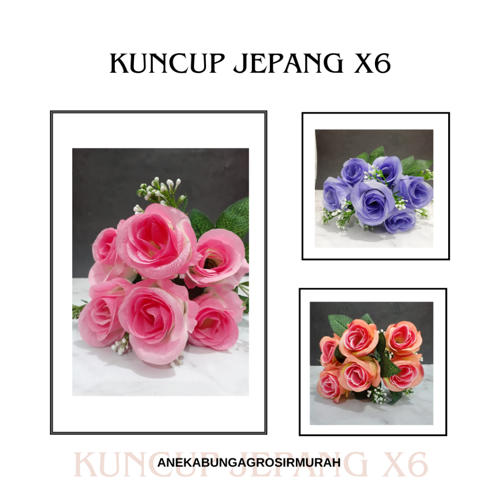 Jual Bunga Mawar Kuncup Jepang Cabang 6 / Ecer KJ6 | Shopee Indonesia