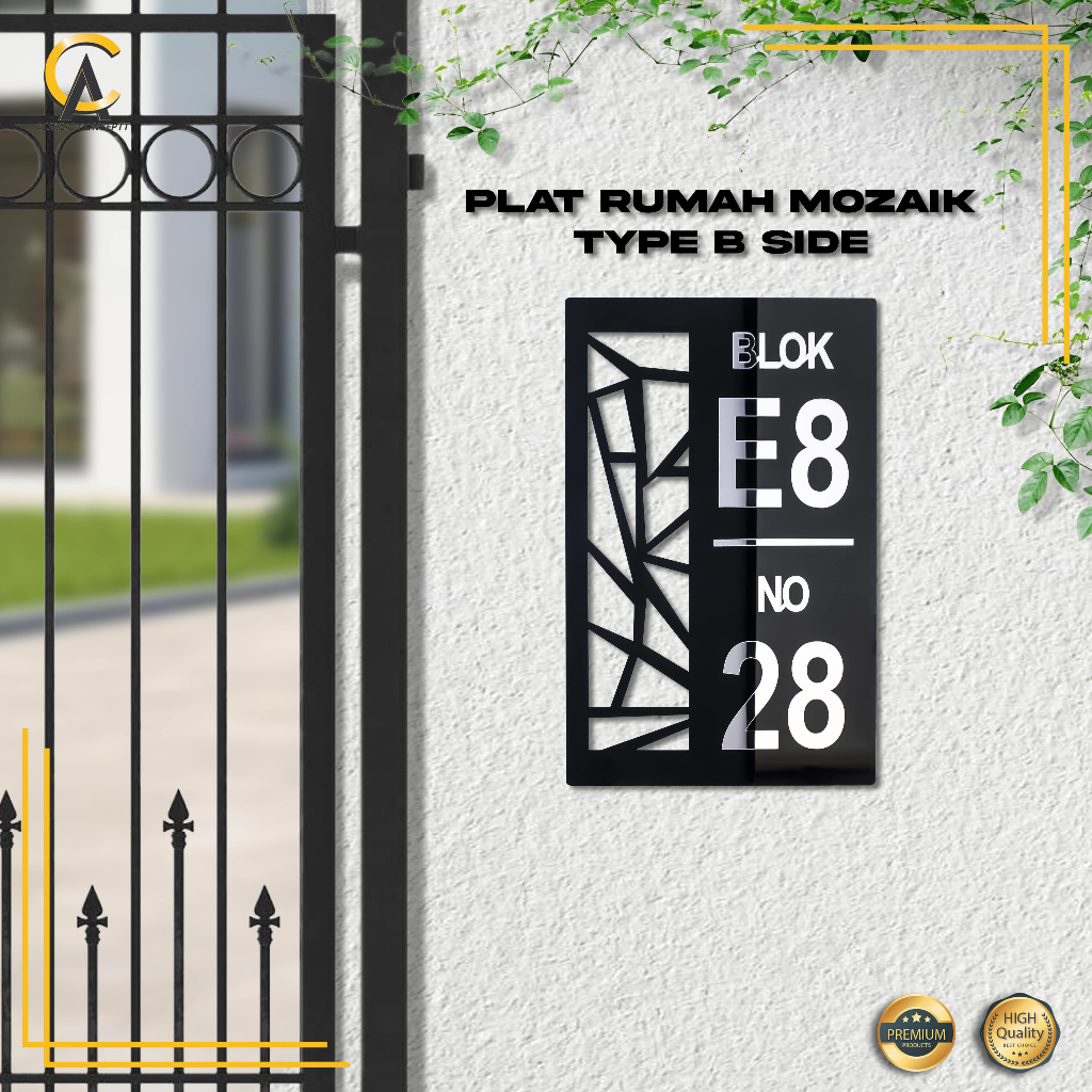 Jual Plat Nomor Rumah Mozaik / Plat No Rumah Custom (BLOK&NO) | Shopee ...