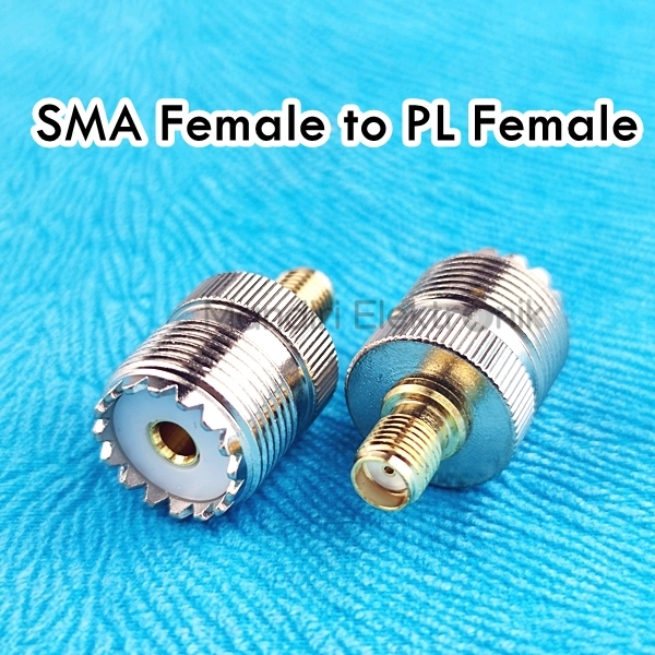 Jual Konektor SMA Female to PL Female - Adapter Sambungan Antena Luar ke HT Konektor PL259 to ...