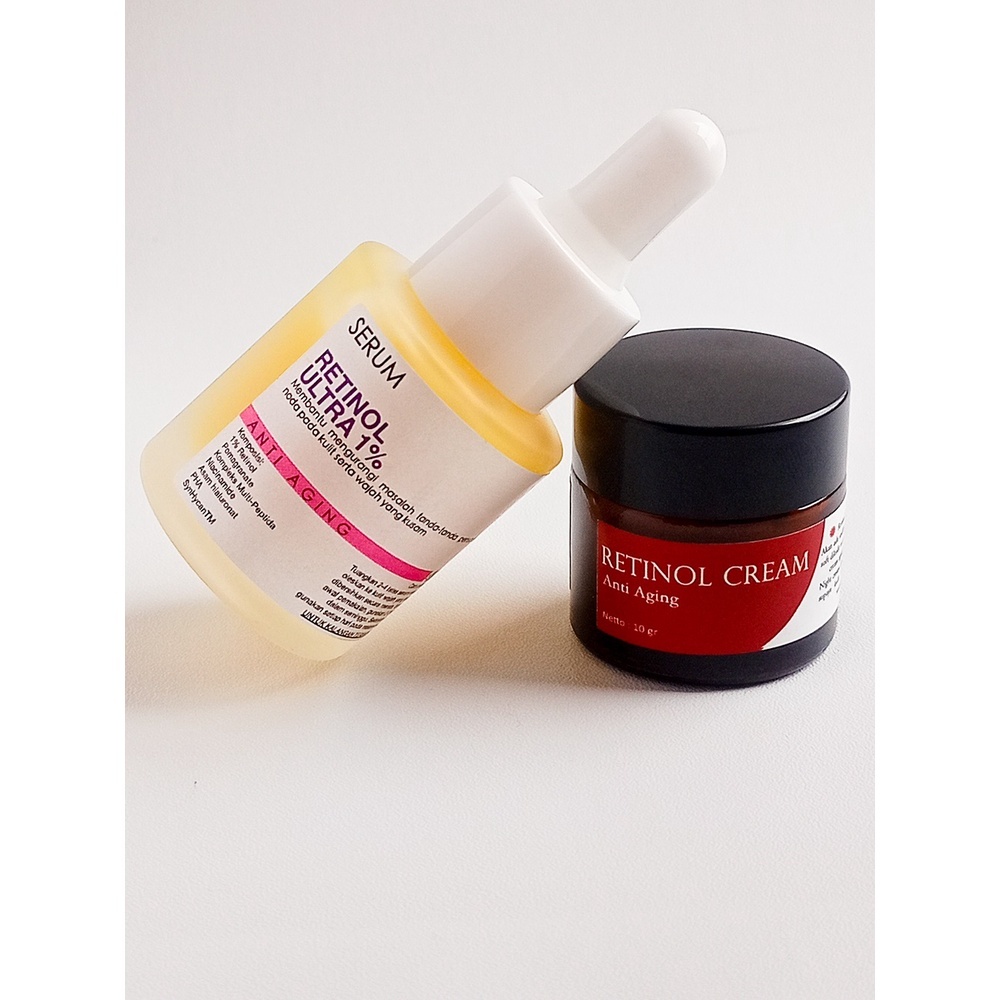 Jual Paket Retinol Ultra Serum & Cream Retinol Night Mengatasi Masalah ...