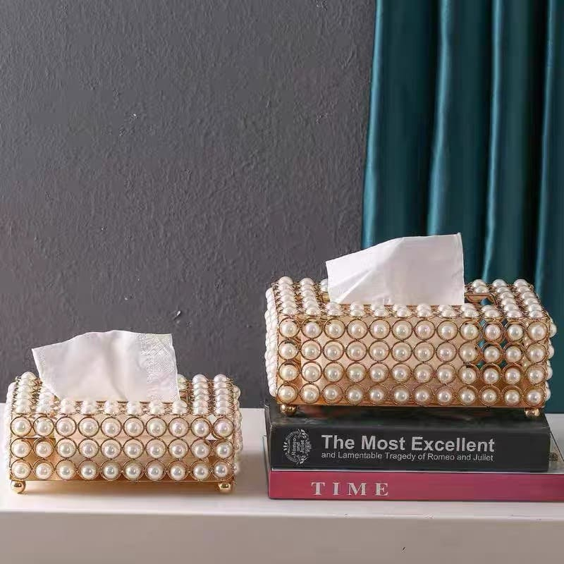 Jual Kotak Tisu Mutiara Kristal Round Pearl / Tempat Penyimpanan ...