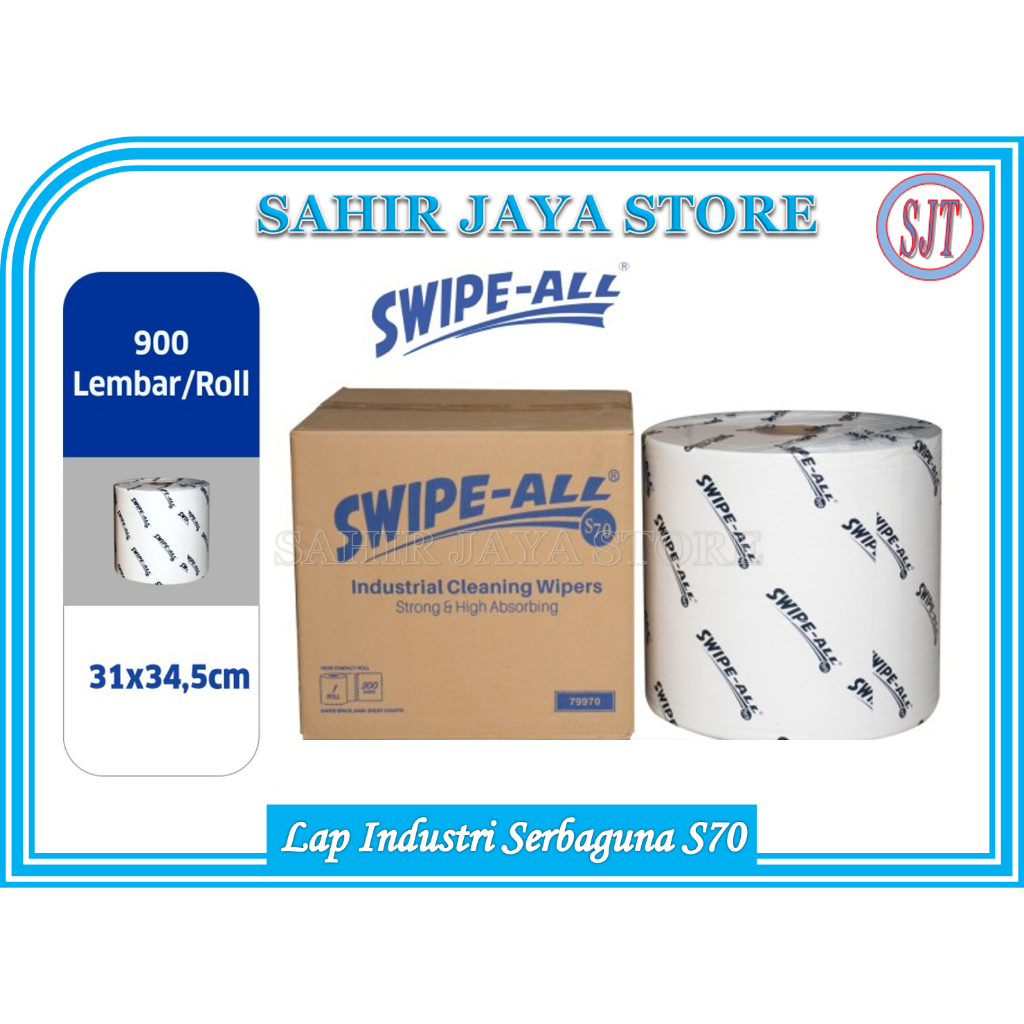 Jual Tisu Industri Pengganti Kain Majun Swipe All S70 Roll Industrial ...