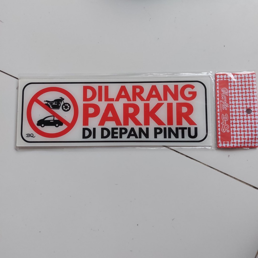 Jual Tulisan Dilarang Parkir Bahan PP Akrilik Tebal - 1 Buah 25x9cm ...