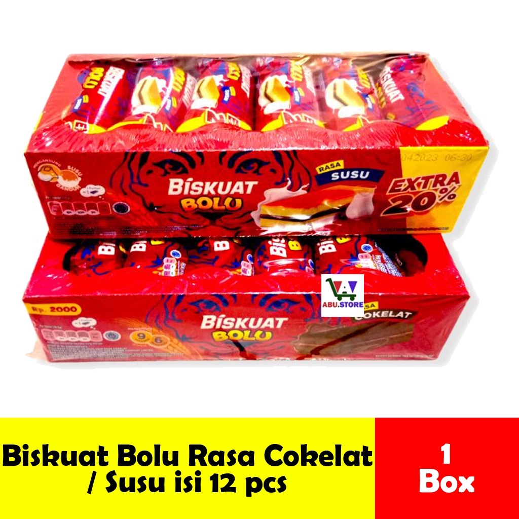 Jual Biskuat Bolu Kemasan Box Rasa Cokelat / Susu isi 12 pcs by ...