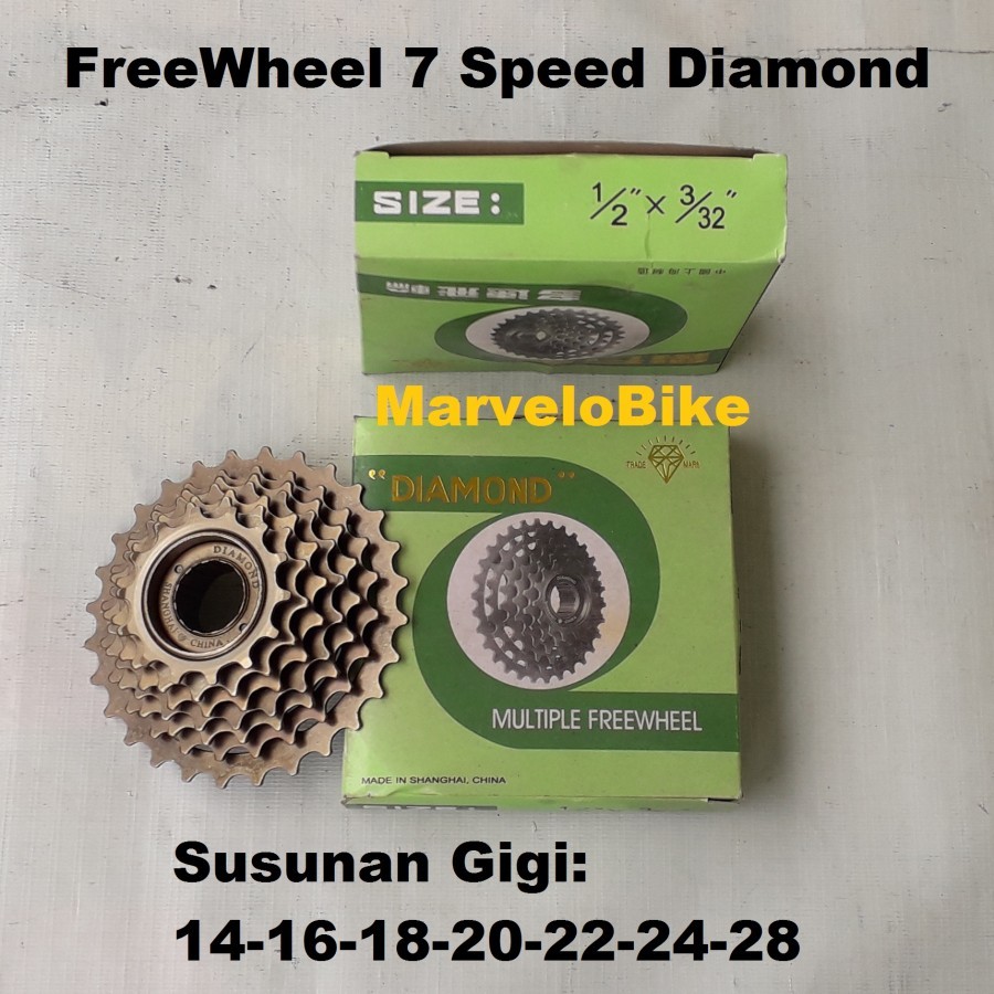Jual Sproket FreeWheel Sepeda 7 Speed Diamond Drat Ulir | Shopee Indonesia