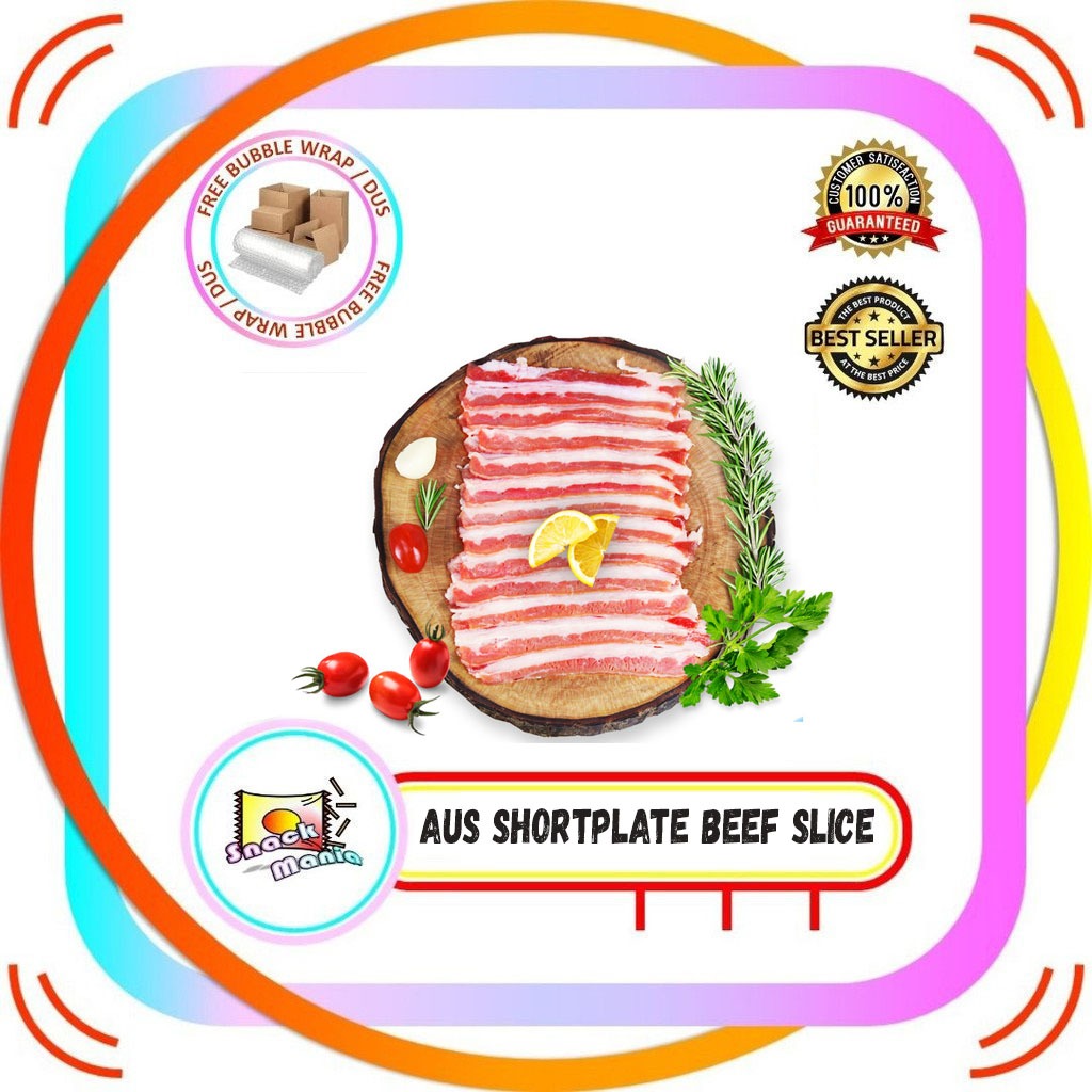Jual AUS Shortplate Beef Slice Brisket Sapi ~ 500 gr BBQ grill Yoshin ...