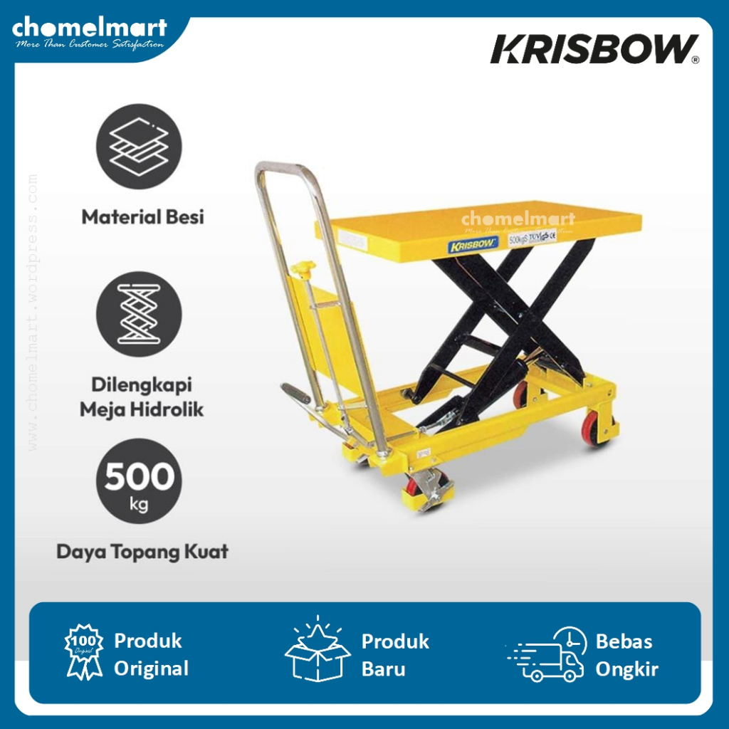 Jual Krisbow Hydraulic Scissor Lift 90 Cm X 500 Kg KW0500072 | Shopee ...