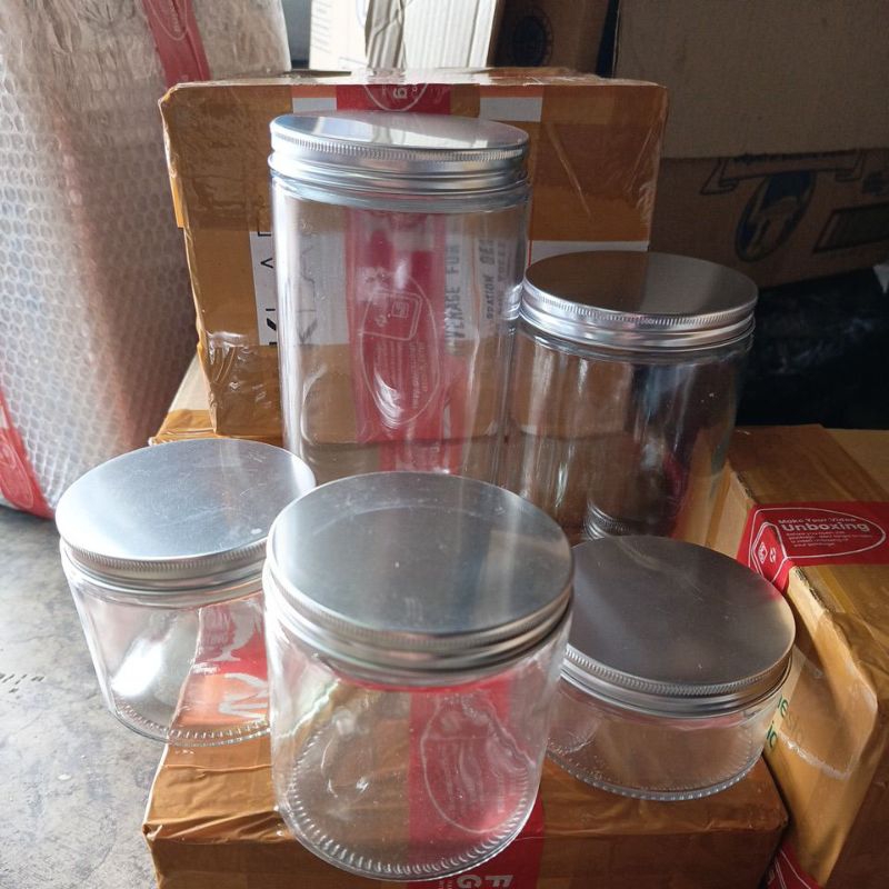 Jual HS PACKAGING - Toples Kaca Tutup Aluminium Warna Gold dan Rosegold ...