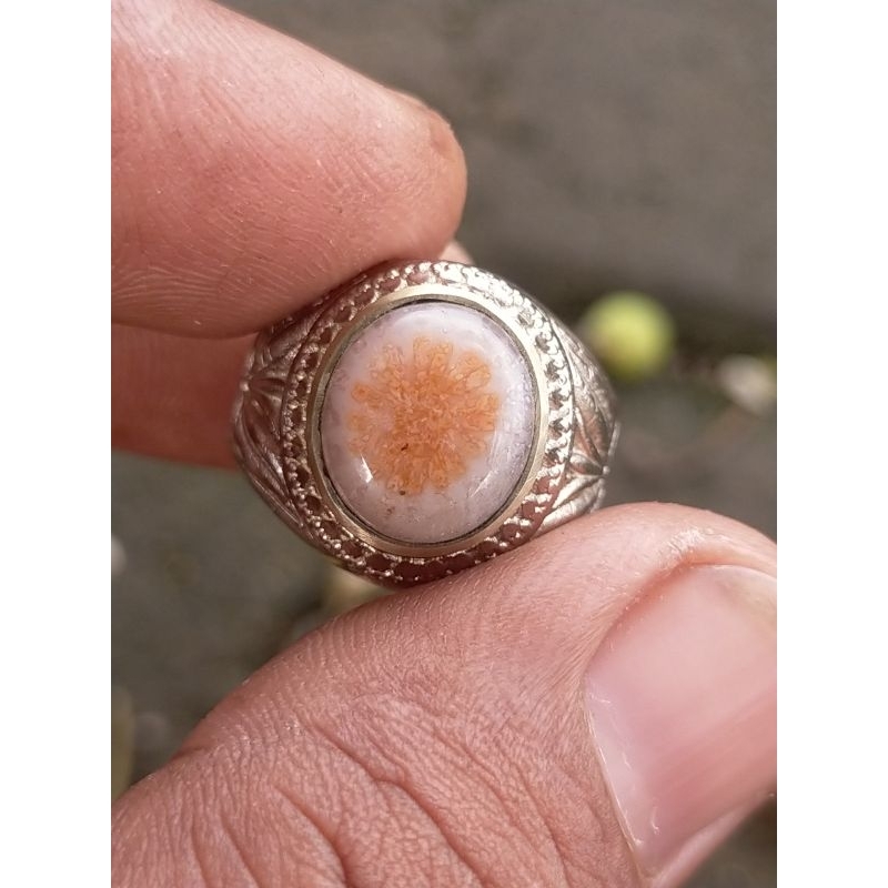 Jual cincin batu akik teratai tunggal asli natural alam | Shopee Indonesia