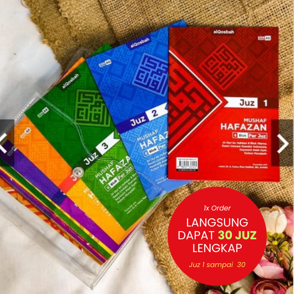 Jual QURAN PER JUZ (JUZ 1-30) A6 SAKU MUJAZA AL-QUR'AN HAFAZAN 8 BLOK ...
