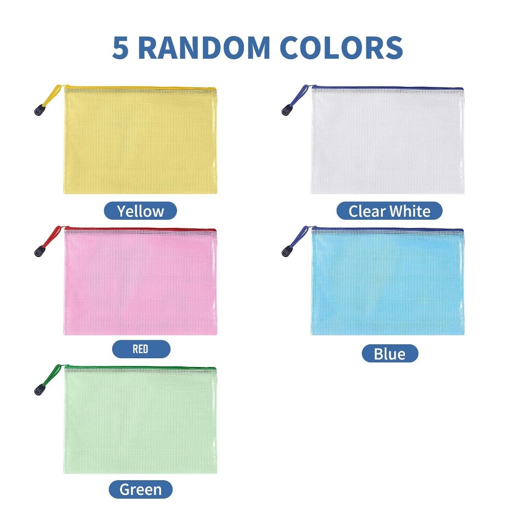 Jual Zipper Bag 5105 / Map Jaring Plastik / Kotak Pensil / Pouch Makeup ...