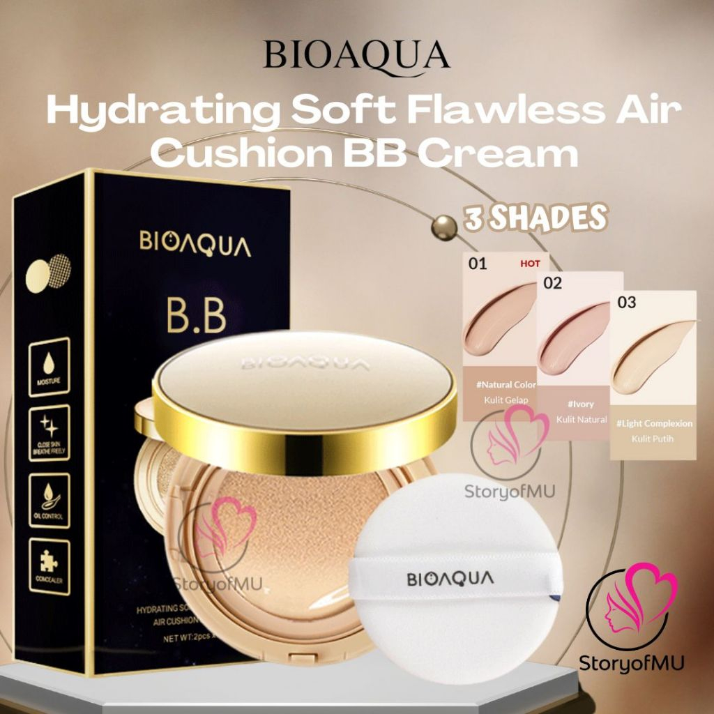 Jual BIOAQUA Hydrating Soft Flawless Air Cushion BB Cream - Bedak ...