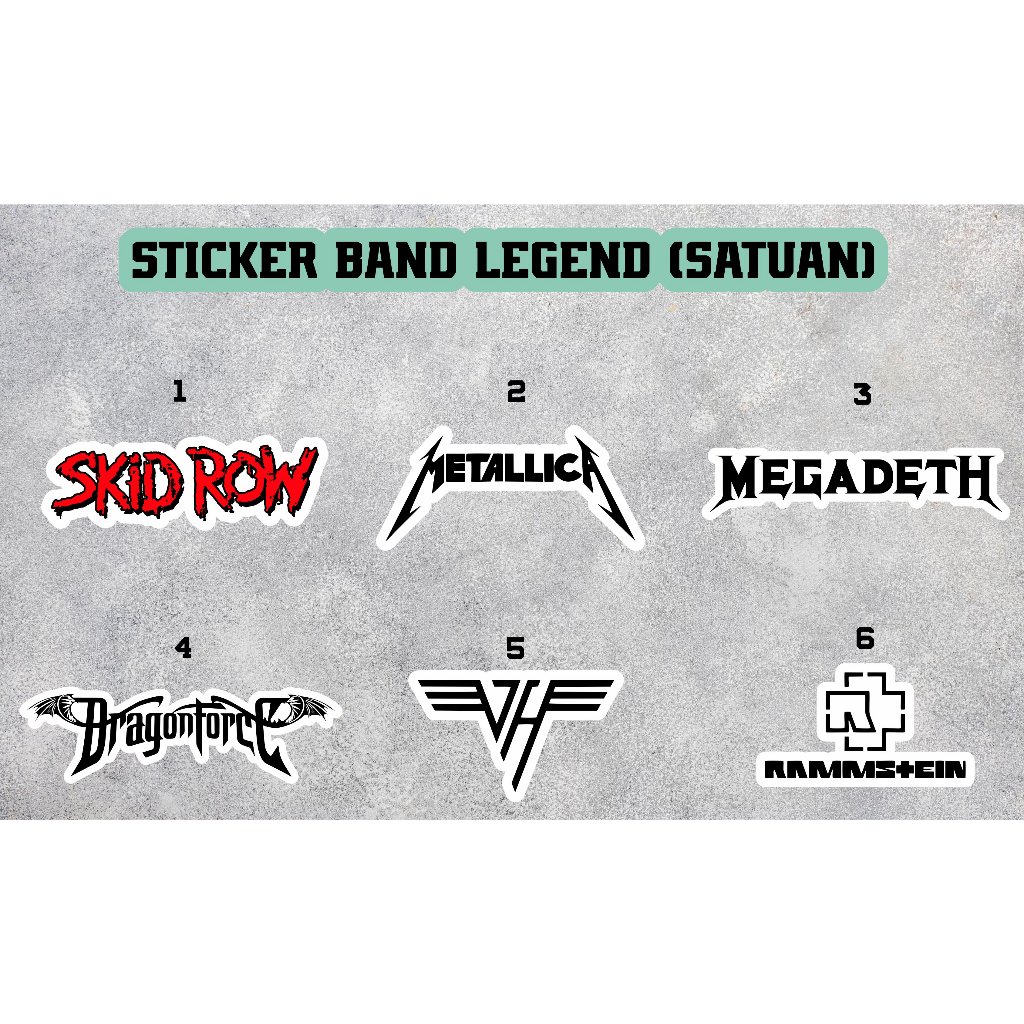 Jual STICKER AESTHETIC / STICKER BAND LEGEND SATUAN / STICKER MOTOR ...