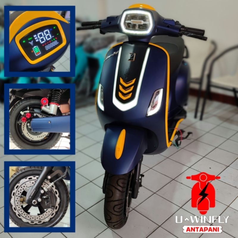 Jual UWINFLY T3 PRO Motor Listrik T3S Baterai 60V/20Ah Vespa Garansi Resmi | Shopee Indonesia
