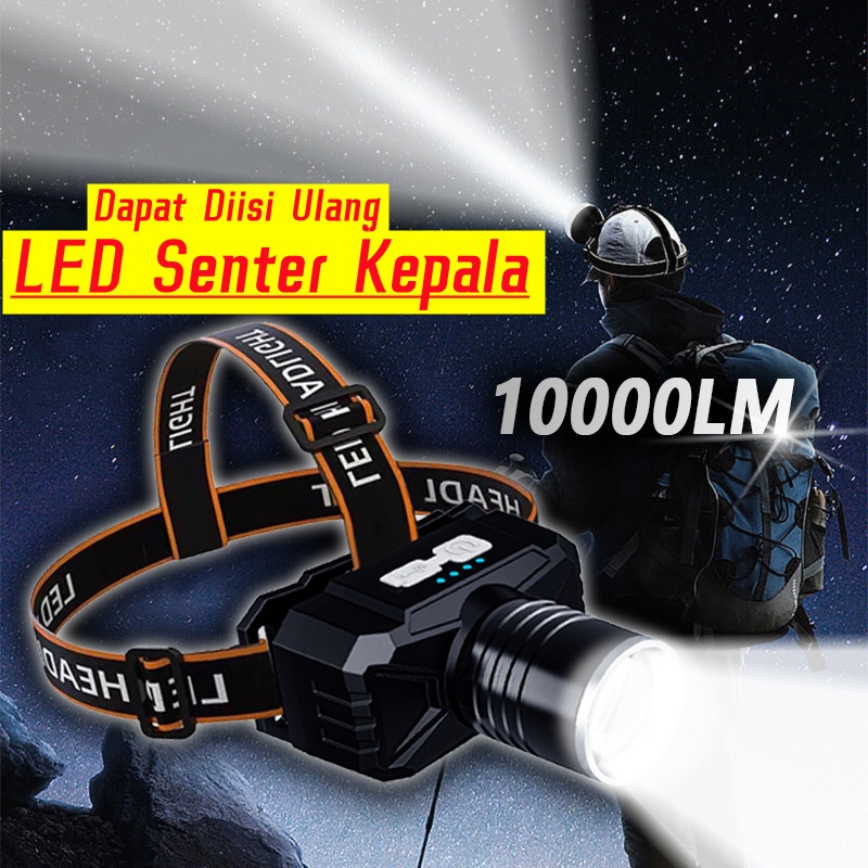Jual Lampu Kepala Senter Lampu Kepala USB Isi Ulang, Lampu Kepala yang Dapat Disesuaikan, Lampu ...