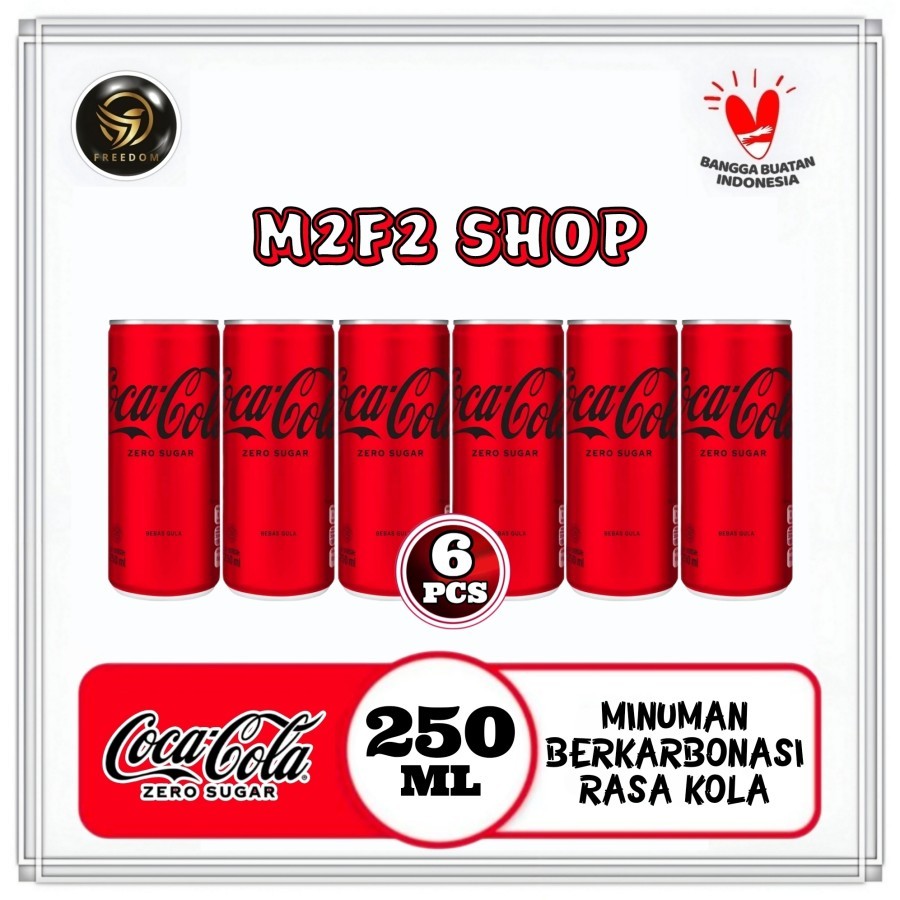 Jual Coca Cola Zero Minuman Bersoda Kaleng | Can - 250 ml (Kemasan 6 ...