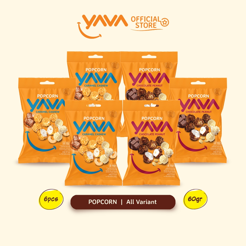 Jual YAVA Paket Popcorn 2 Rasa (6 x 60g) | Shopee Indonesia